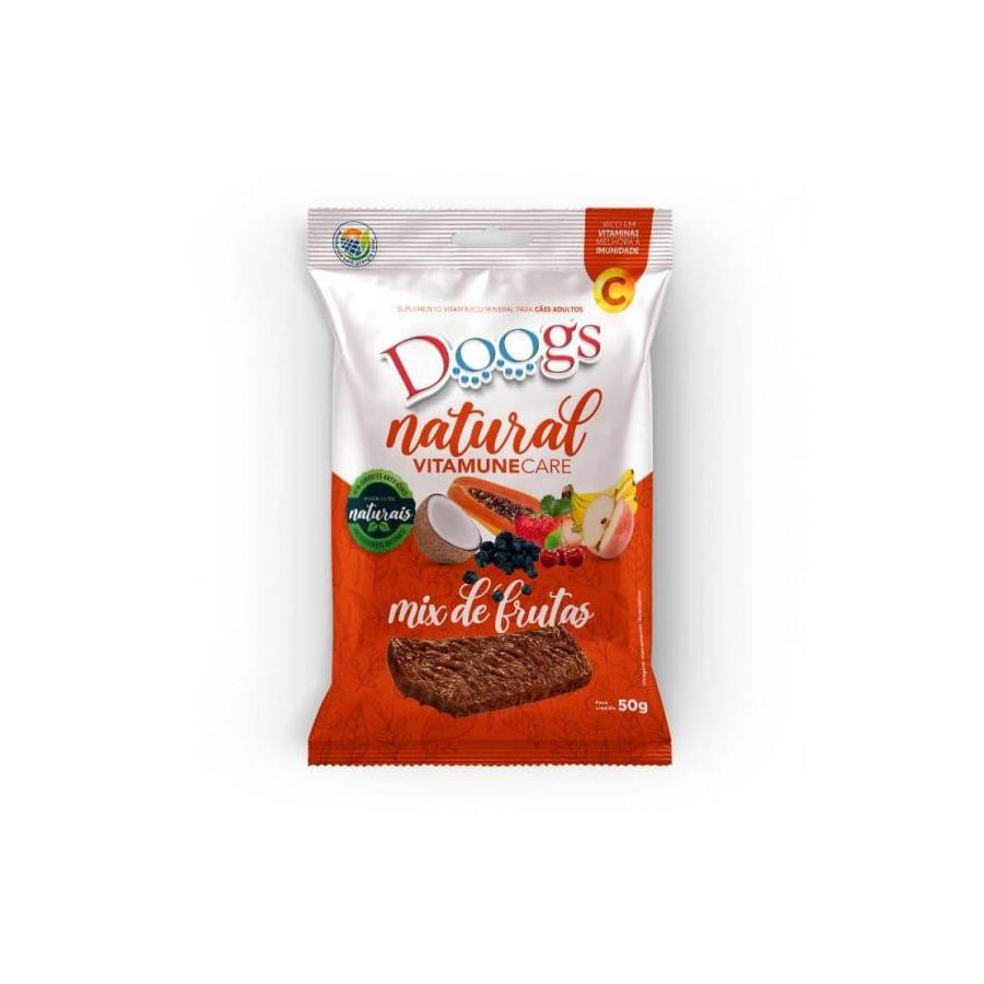 Suplemento Vitamínico Doogs Natural Vitamune Care Mix de Frutas 50g